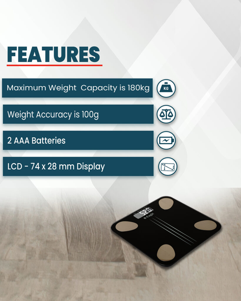 Smart Weighing Scales | 200 Kg Weighing Capacity | Eagle Scales